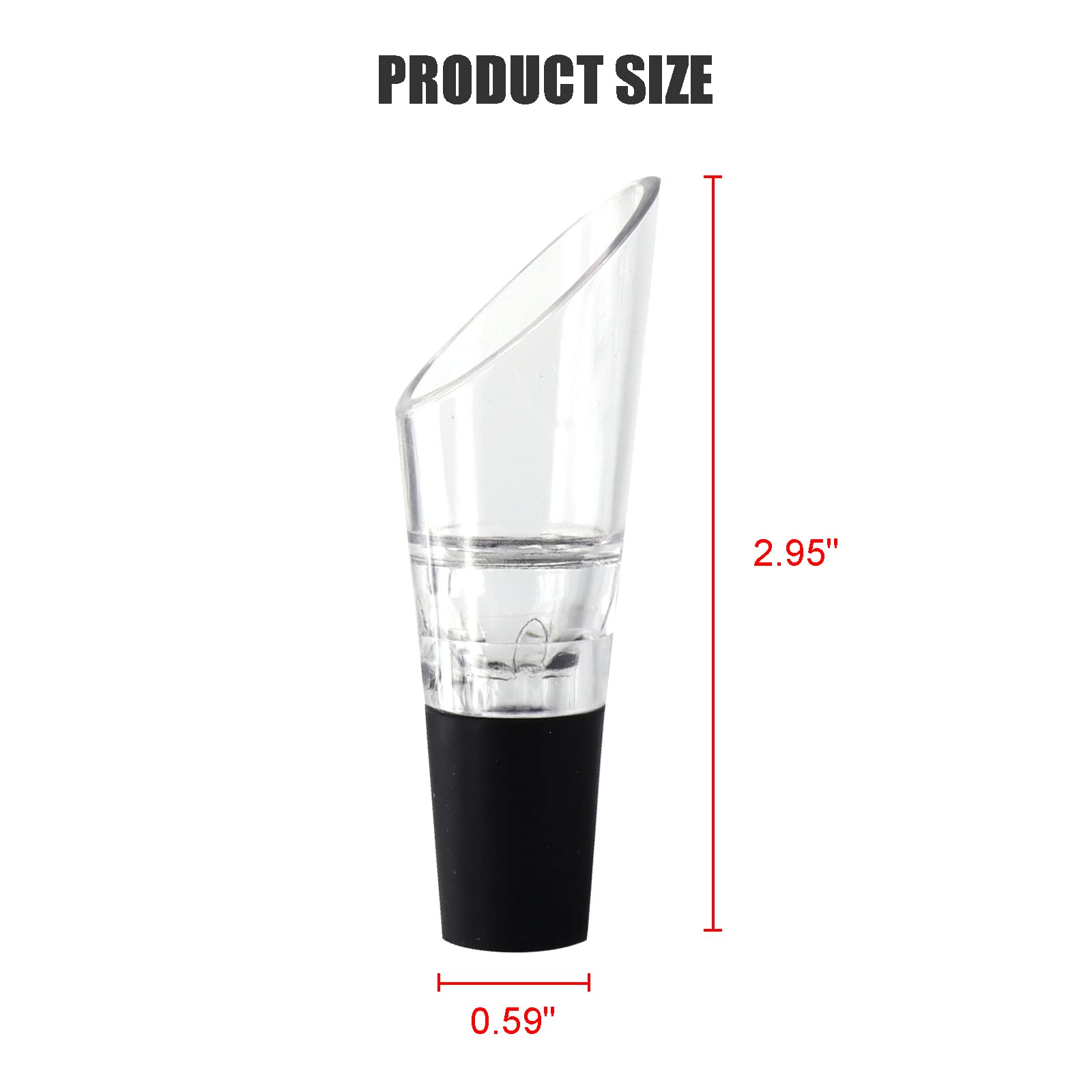 Wine Aerator Pourer, by Glass Aerating, Improved Flavor, Enhanced Bouquet, Rich Finish and Bubbles, for Better Tasting(2 Pack)