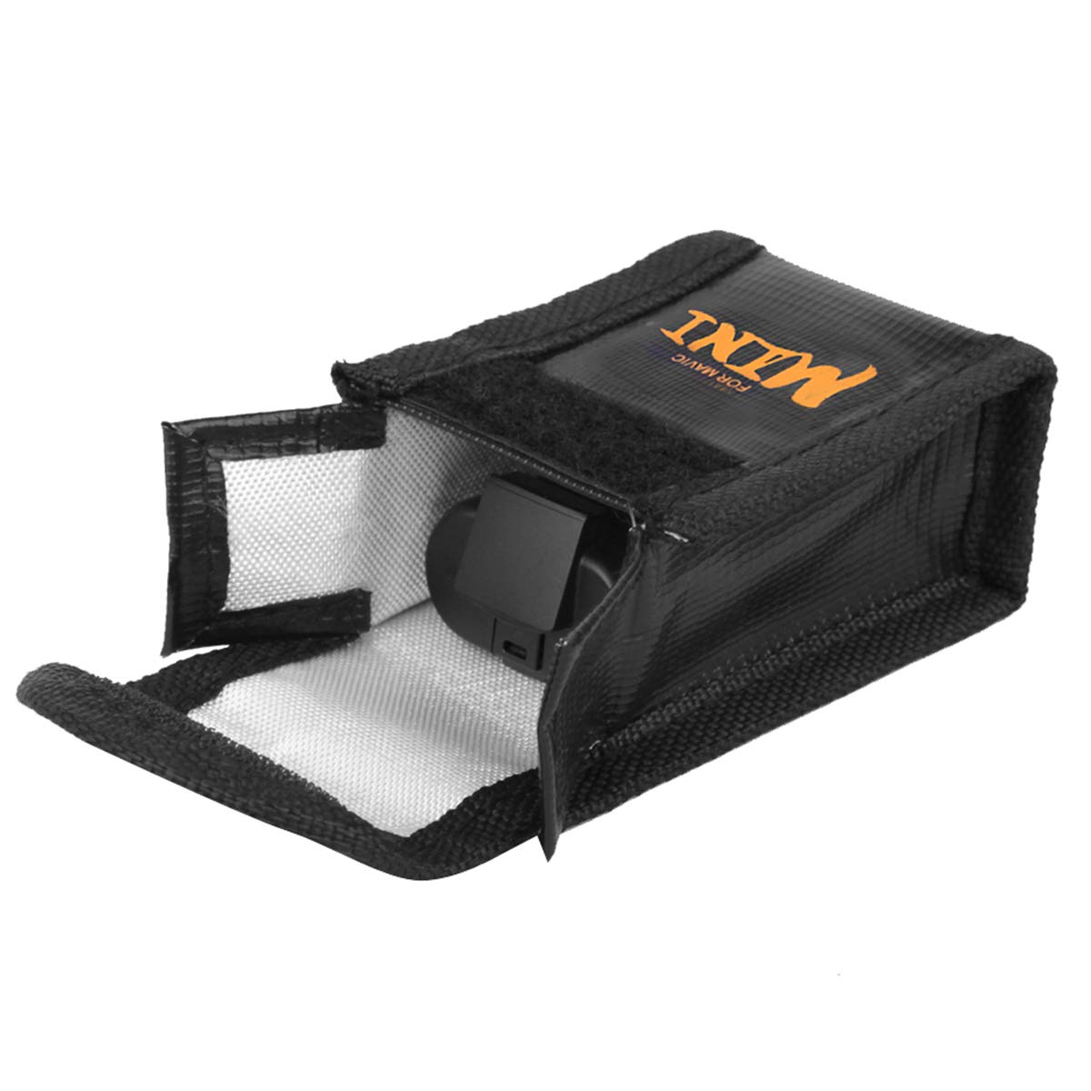 O'woda Battery Safe Bag for DJI Mini 2 Accessories, 3 Pcs Fireproof Explosion-Proof Case Lipo Batteries Protector Storage Pouch for DJI Mini 2 Batteries, Black