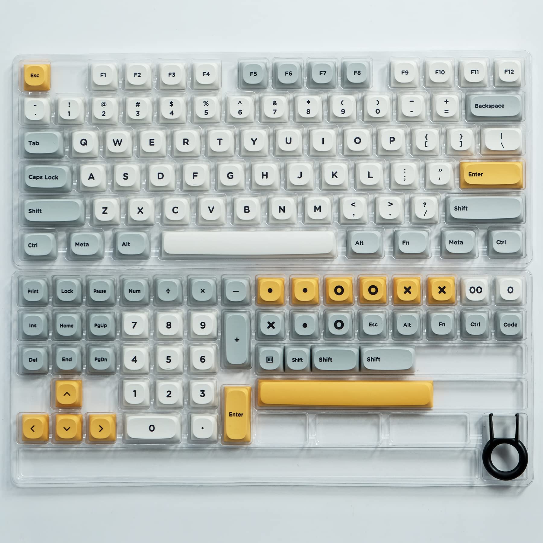 UniCusMech Custom PBT Dye Sublimation MA Profile 125 Keys Small Full Keycaps Compatible with 61/68/87/104/980 Mechanical Keyboards(Heavy Industry)