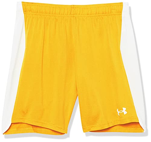 Under Armour Boys' Match 2.0 Shorts, (750) Steeltown Gold / / White, Youth Medium