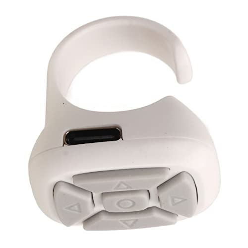 Remote App Page Turner, 5.3 Remote Control Long Remote Control Convenient USB Recharge for Camera Shutter (White)