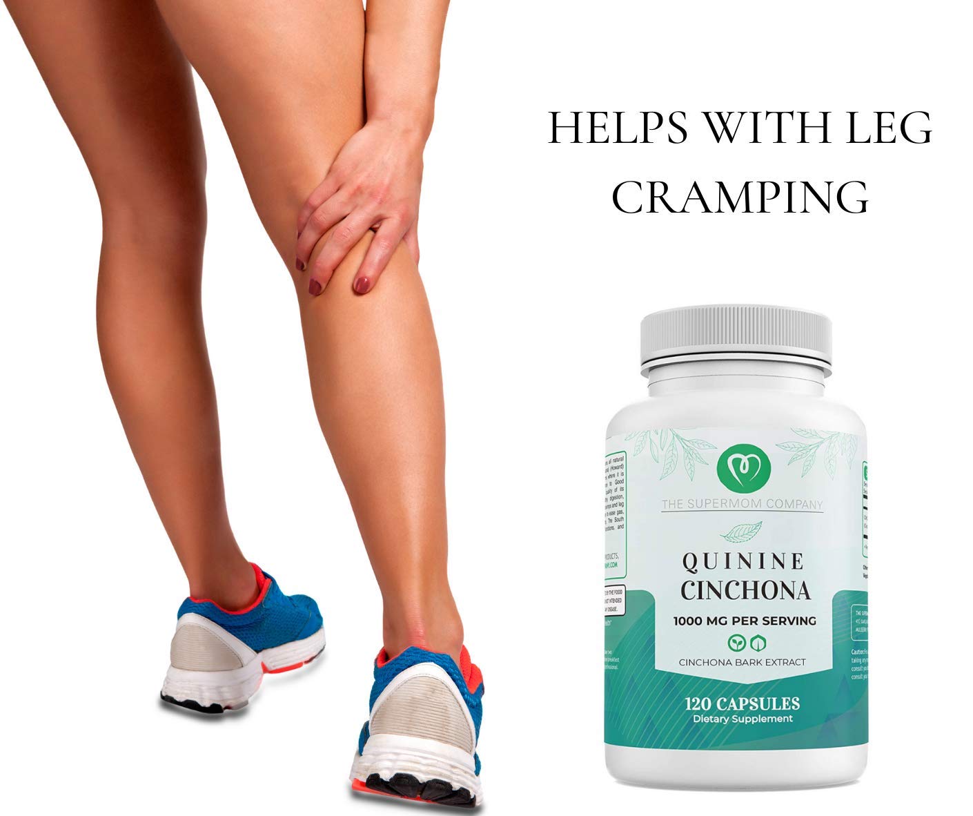 Quinine Cinchona Bark Extract Herbal Supplement for Boosting Immune System, Leg Cramping Relief, Muscle Cramps and Overall Digestive Health - All-Natural 1000 mg Per Capsule - 120 (120 Count)