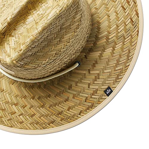Straw Hat for Men & Women |Lifeguard Hat, Beach Hat & Sun Hat | Wide Brim for Sun Protection | One Size | Sunshine | Hemlock