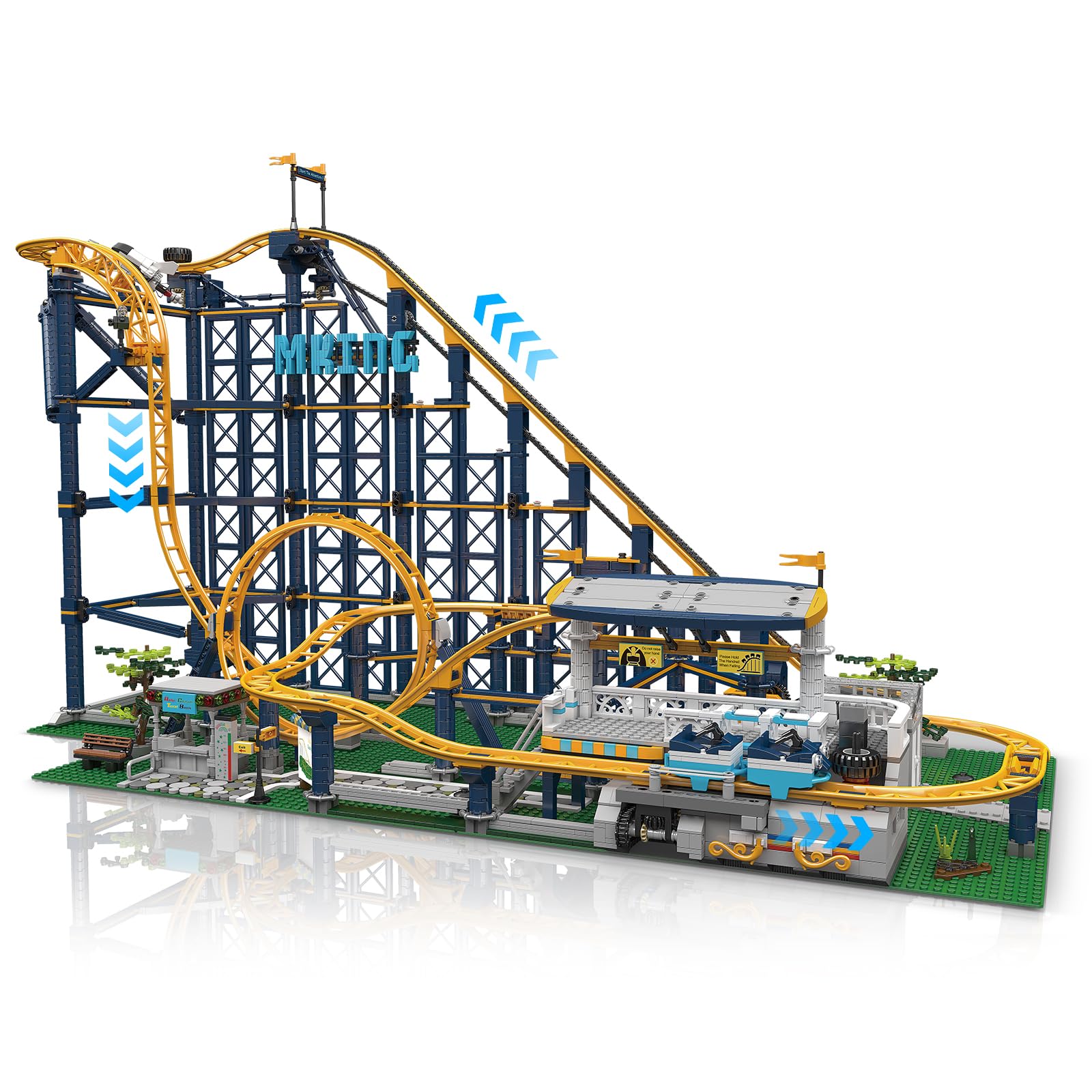 MyGoci Mygoci Roller Coaster Building Set with Passenger Train 2023 Newly Release, Electrical Amusement Park Track Education Construction Toy, Great Gift Idea for 14+ Teens & Adults (3238+ Pieces)
