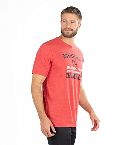 TravisMathew Men's Bushwood 2.0 T-Shirt, Heather Red, XL