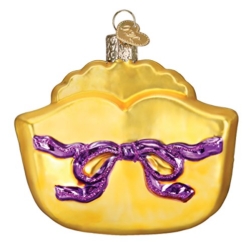 Old World Christmas 36241 Cities, Places and Landmarks Glass Blown Ornaments for Christmas Tree Mardi Gras Mask, 3 X 3 X 2.5