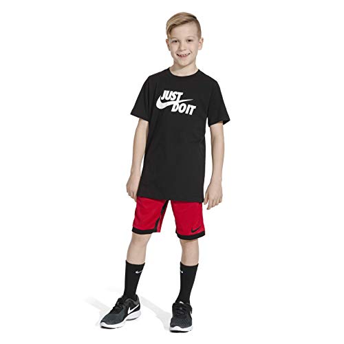 Nike 8" Dry Short Trophy, Dri-FIT Boys' training shorts, Athletic shorts, Black/White/White, L