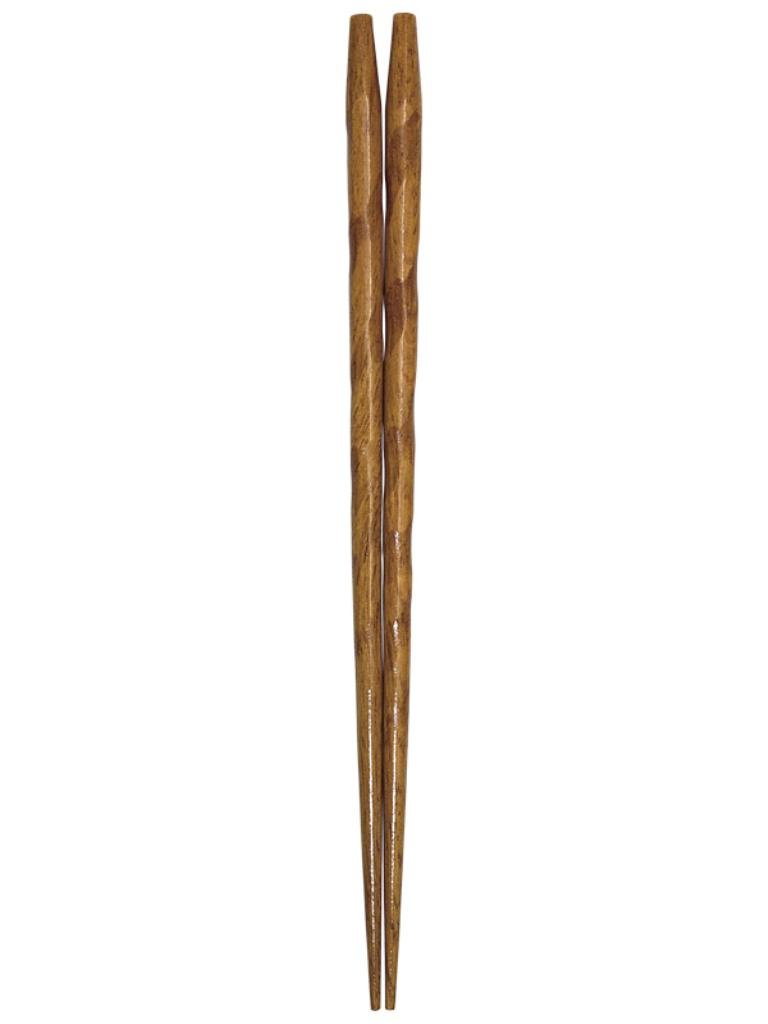 Tanaka Hashi Tebori-Bijin Reusable Wooden Chopsticks Dishwasher Safe Light and Easy for Adult and Kid's, 8.8 Inches Made in Japan (Bark)
