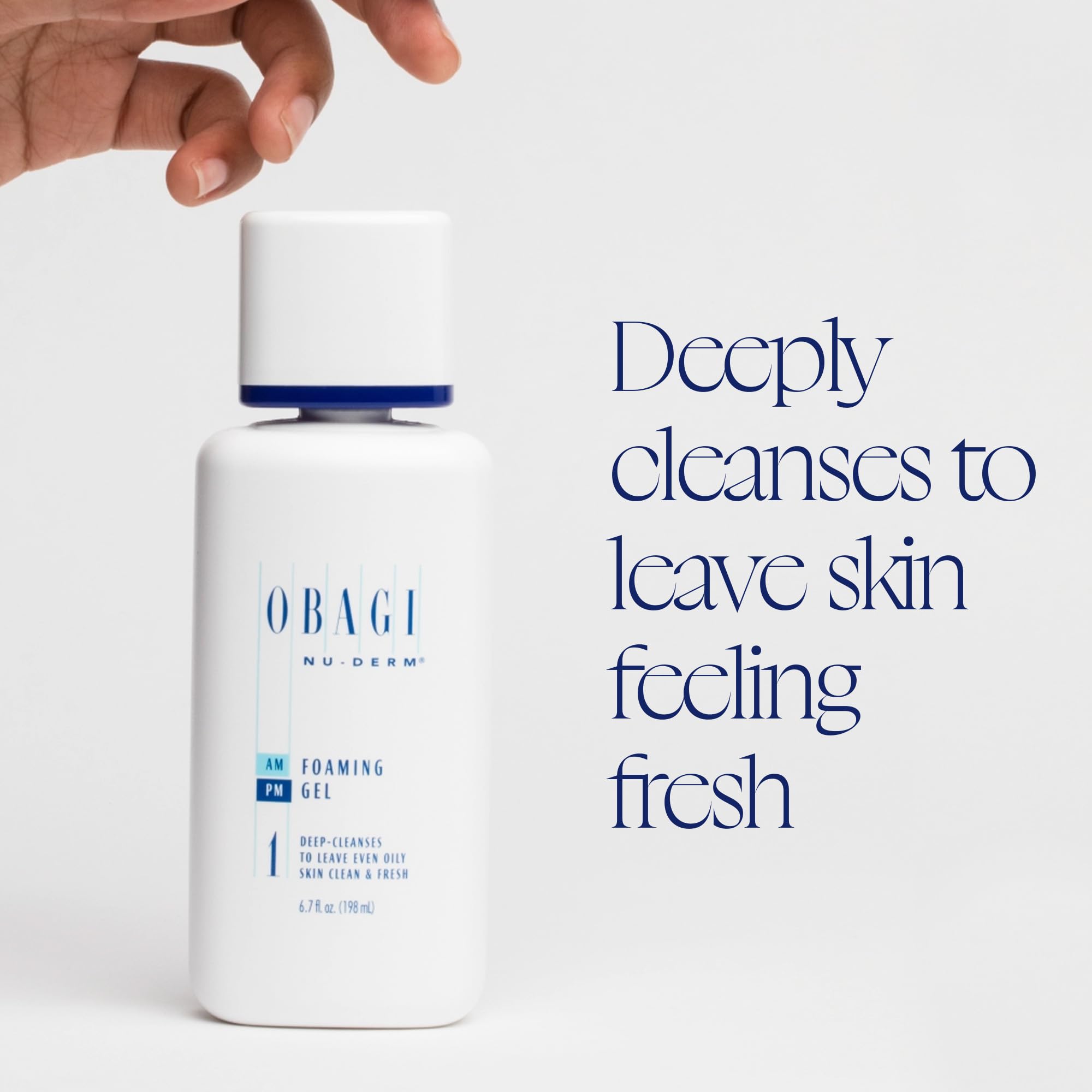 Obagi Nu-Derm Foaming Gel + Dark Spot Disruptor Trial Size β Cleanser Designed to Cleanse Pores & Remove Makeup, Dirt, & Excess Oil, 6.7 oz & Serum that Brightens, Smooths & Soothes Skin, 2 ml