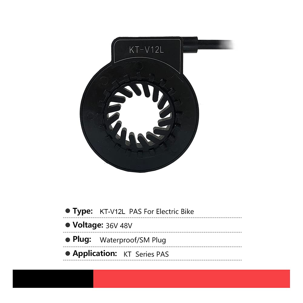 通用 Electric Bike Accessories PAS KT-V12L 12 Magnets Pedal Assist Sensor Ebike Kit Easy Crank Installation PAS Sensor SM Plug