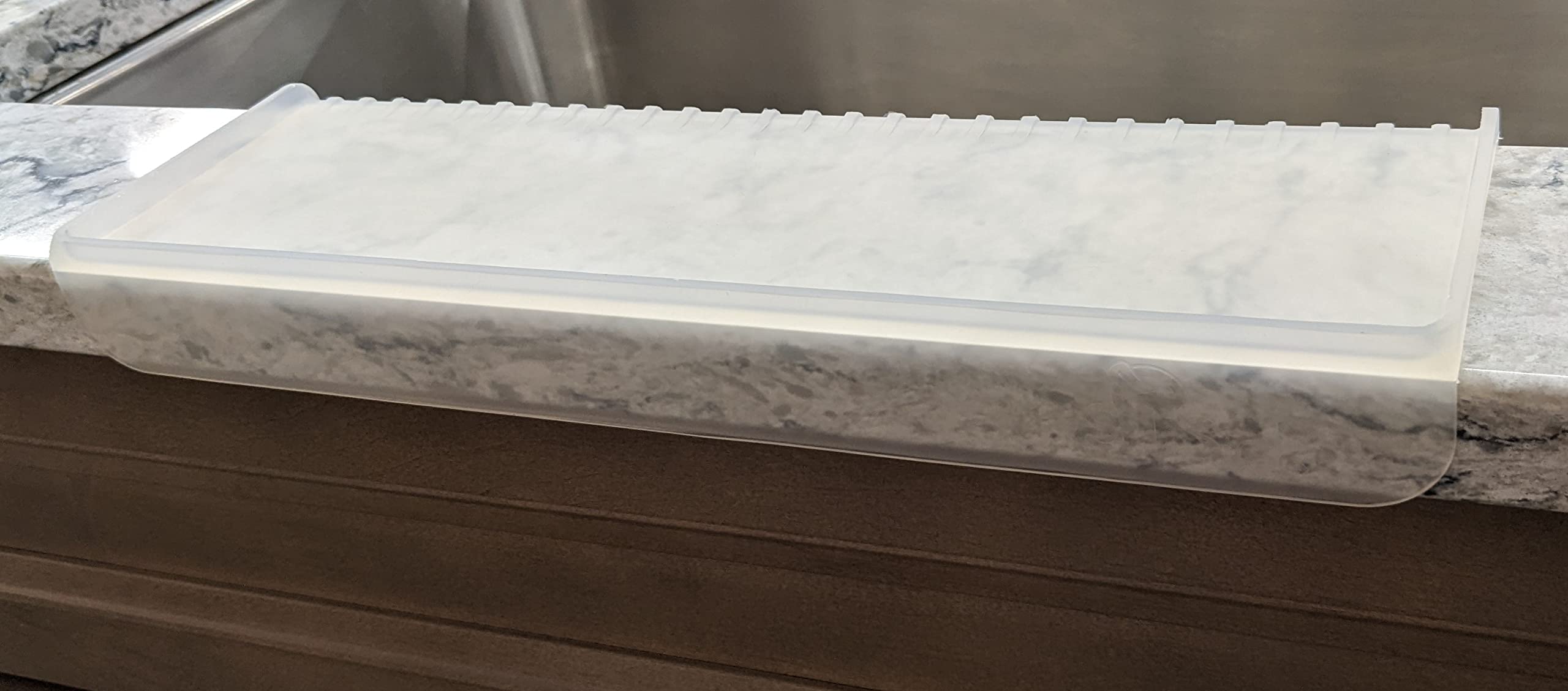 SiliSink Silicone Sink Edge Guard for Kitchen Sink - Fits 3.75β-4β Wide Stone Lip - Kitchen Sink Guard & Sink Edge Protector - Stone, Granite Countertop Edge Protector - 14β, Frosted Matte