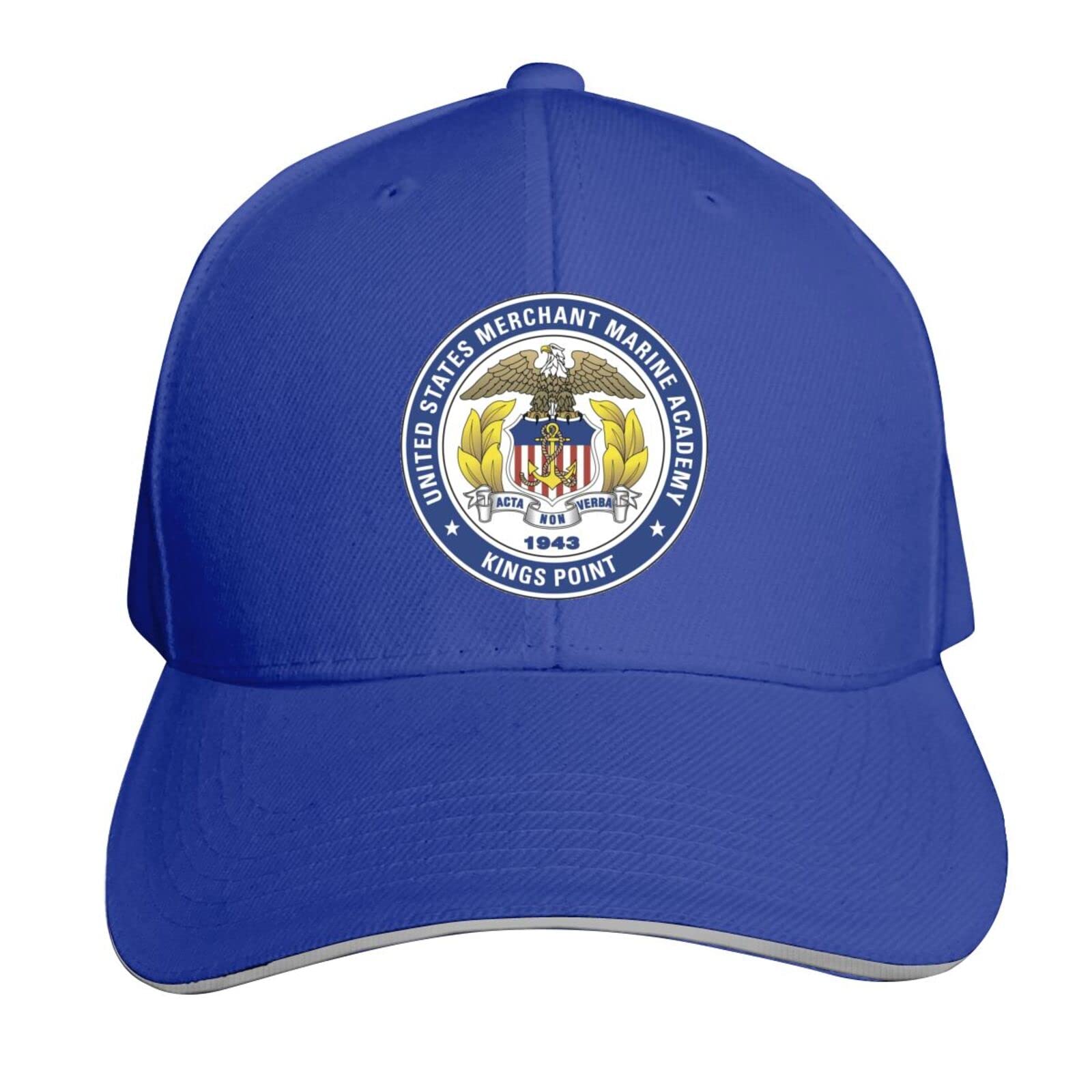 United States Merchant Marine Academy Baseball Hat Funny Sports Hats Trucker Cap Retro Adjustable Magic Buckle Dad Caps Blue