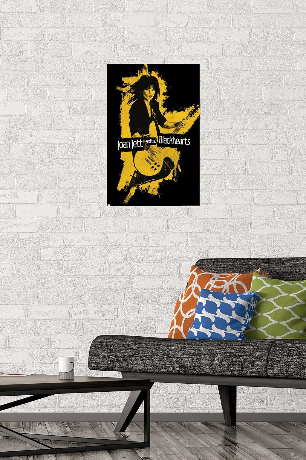 Trends International Joan Jett and the Blackhearts - Guitar Wall Poster, 14.72" x 22.37", Premium Poster & Mount Bundle