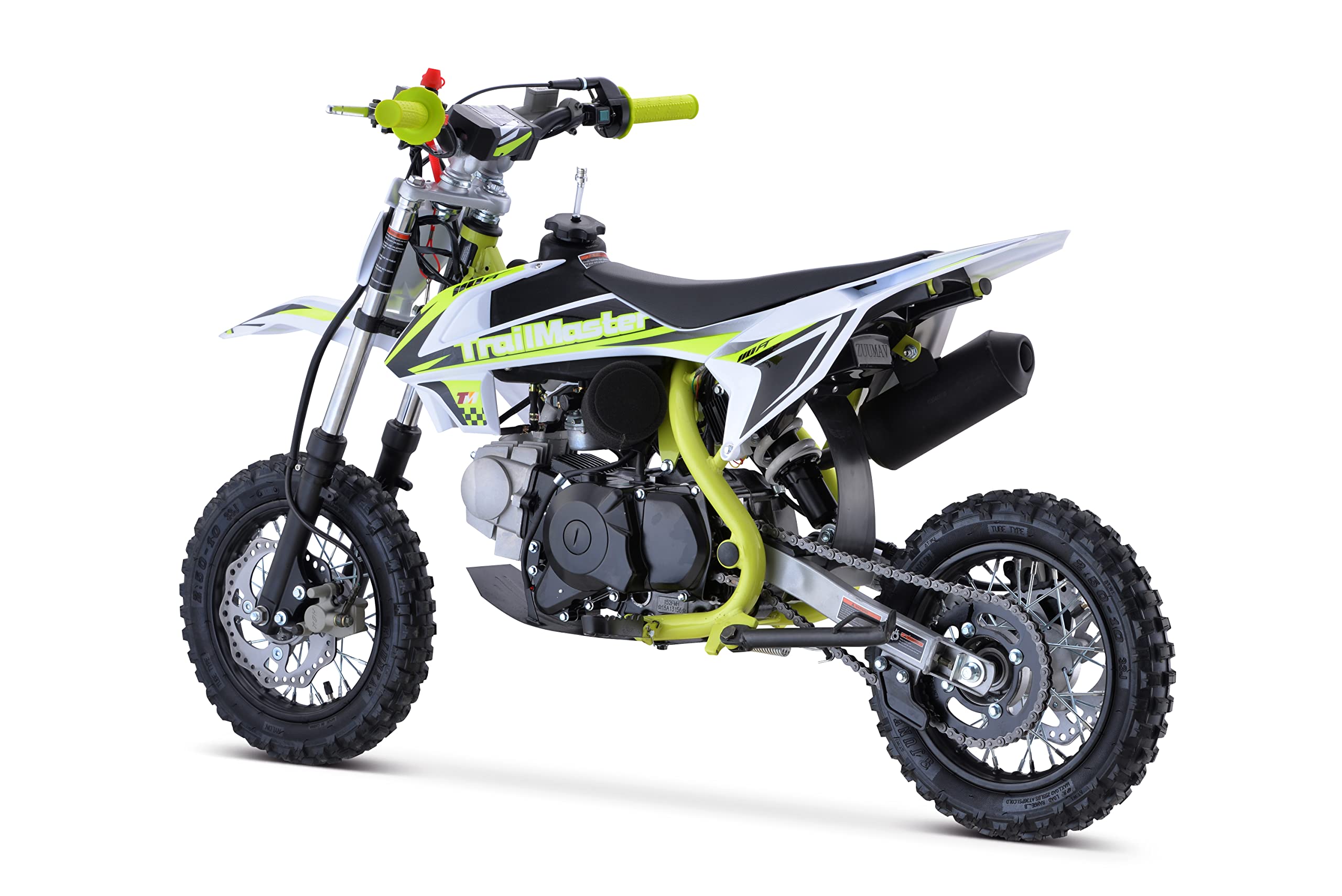 Trailmaster TM11 Dirt Bike 110cc Automatic Great Kids Bike, More power 25" inch seat 10 inch rims (green)