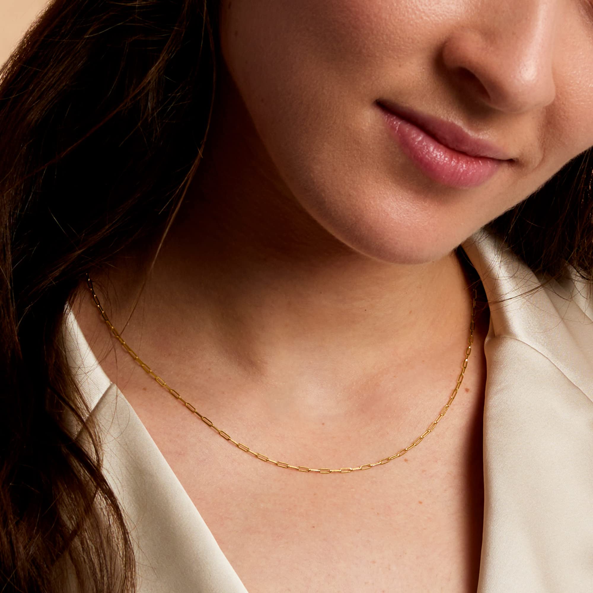 Ross-Simons RS Pure 14kt Yellow Gold Paper Clip Link Necklace. 20 inches