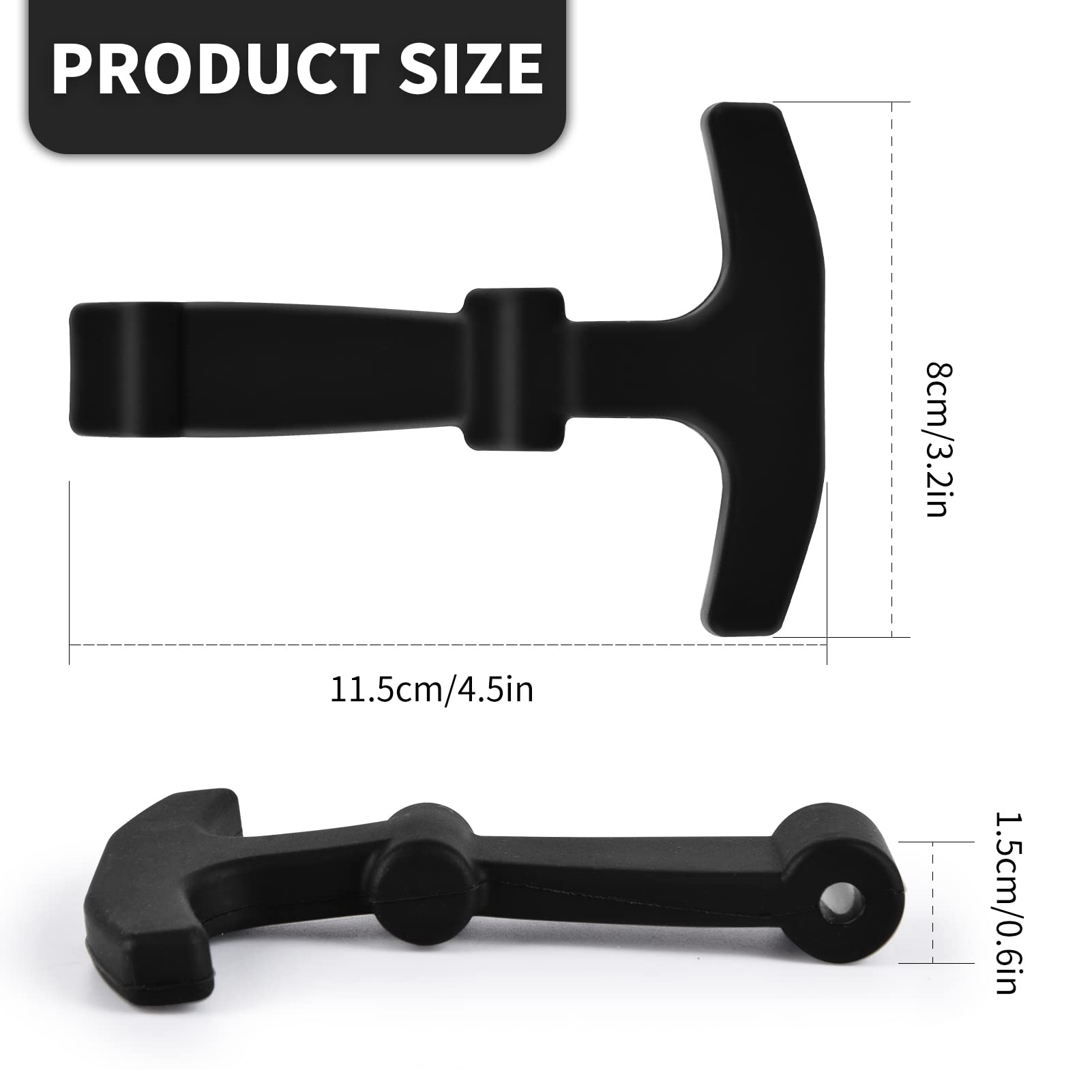 Olaismln Cooler Lid Latches Replacement Compatible with Yeti, RTIC and Other Related Coolers, T-Latches Made of Premium Hard Durable Rubber, Help Save Fingers/Knuckles(2 Pack), Black