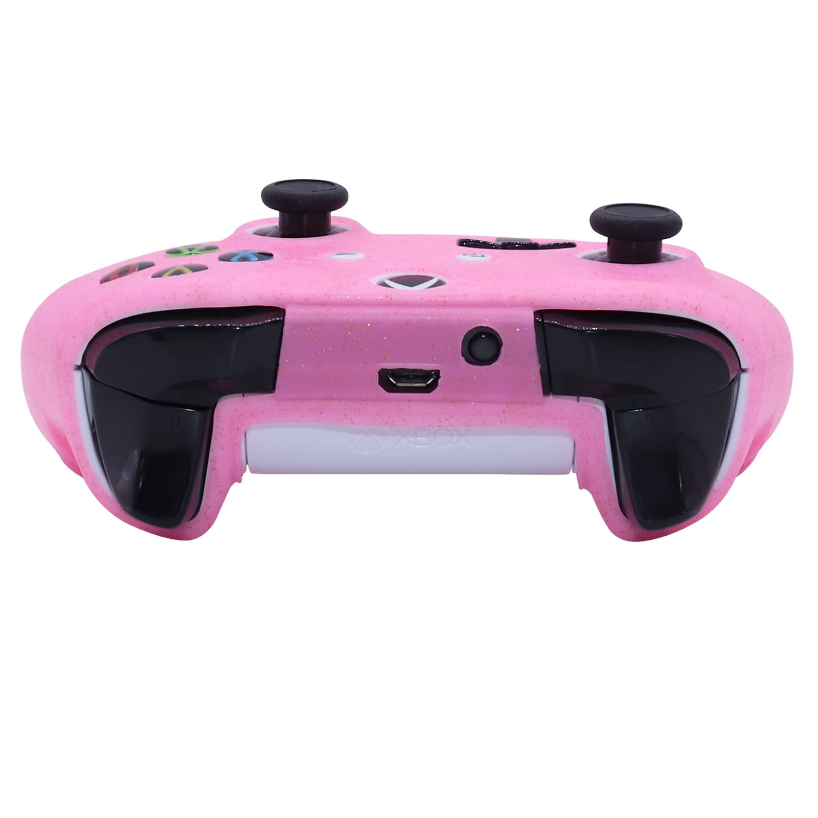 ROTOMOON Xbox One Glitter Silicone Controller Skins with 8 Thumb Grips, Sweat-Proof Anti-Slip Controller Cover Skin Protector Compatible with Xbox One S/X Controller