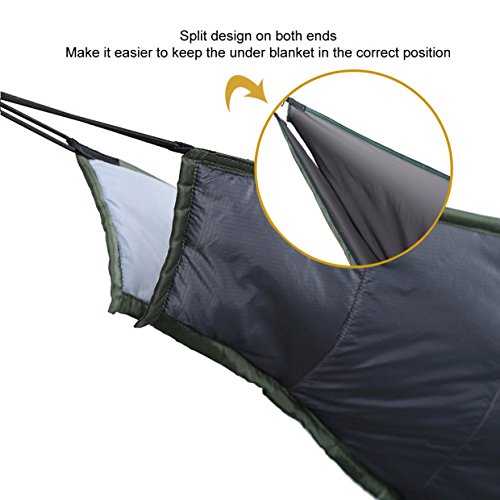 OneTigris NIGHT PROTECTOR Ultralight Hammock Underquilt, Full Length Camping Quilt for Hammocks Warm 3-4 Seasons, Weighs only 28oz, Great for Camping Hiking Backpacking Traveling Beach