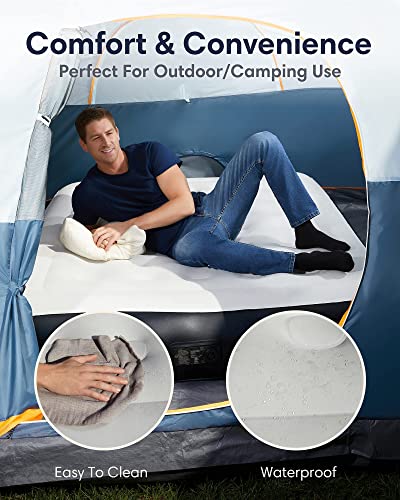 OlarHike Queen Air Mattress with Built in Pump,Inflatable Blow Up Airbed with Storage Bag,13" High Speed Inflation Black, Camping Accessories, Travel and Guests & Indoor