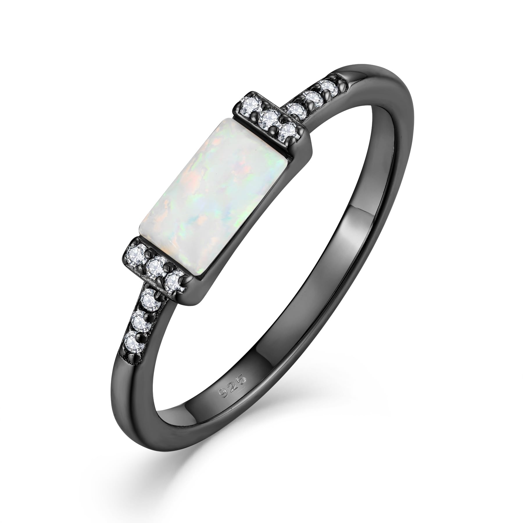 STARCHENIE 3-Stone Ring 925 Sterling Silver Round Cut Cubic Zirconia Engagement Wedding Band Promise Ring for Women-Size7