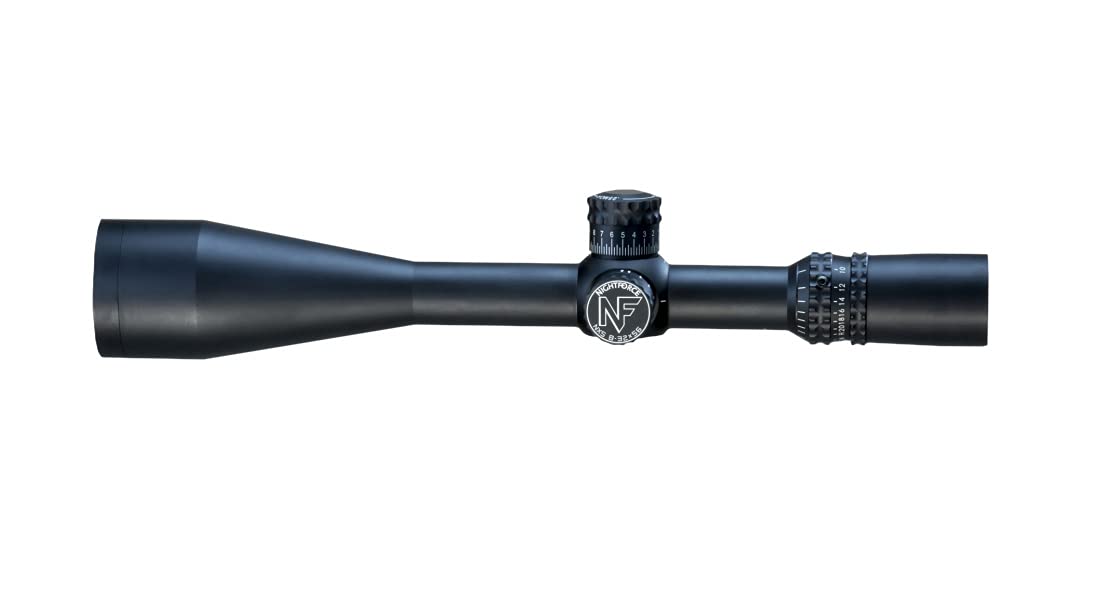NIGHTFORCE NXS 8-32x56mm F2 30mm Tube Black Hunting Gun Scope - ZeroStop Parallax Adjustable Second Focal Plane Long-Range Shooting Scope Moar-T Reticle (C509)