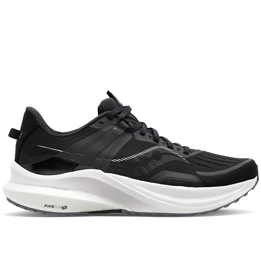 Saucony Womens Running Shoe, Black/Fog, 8