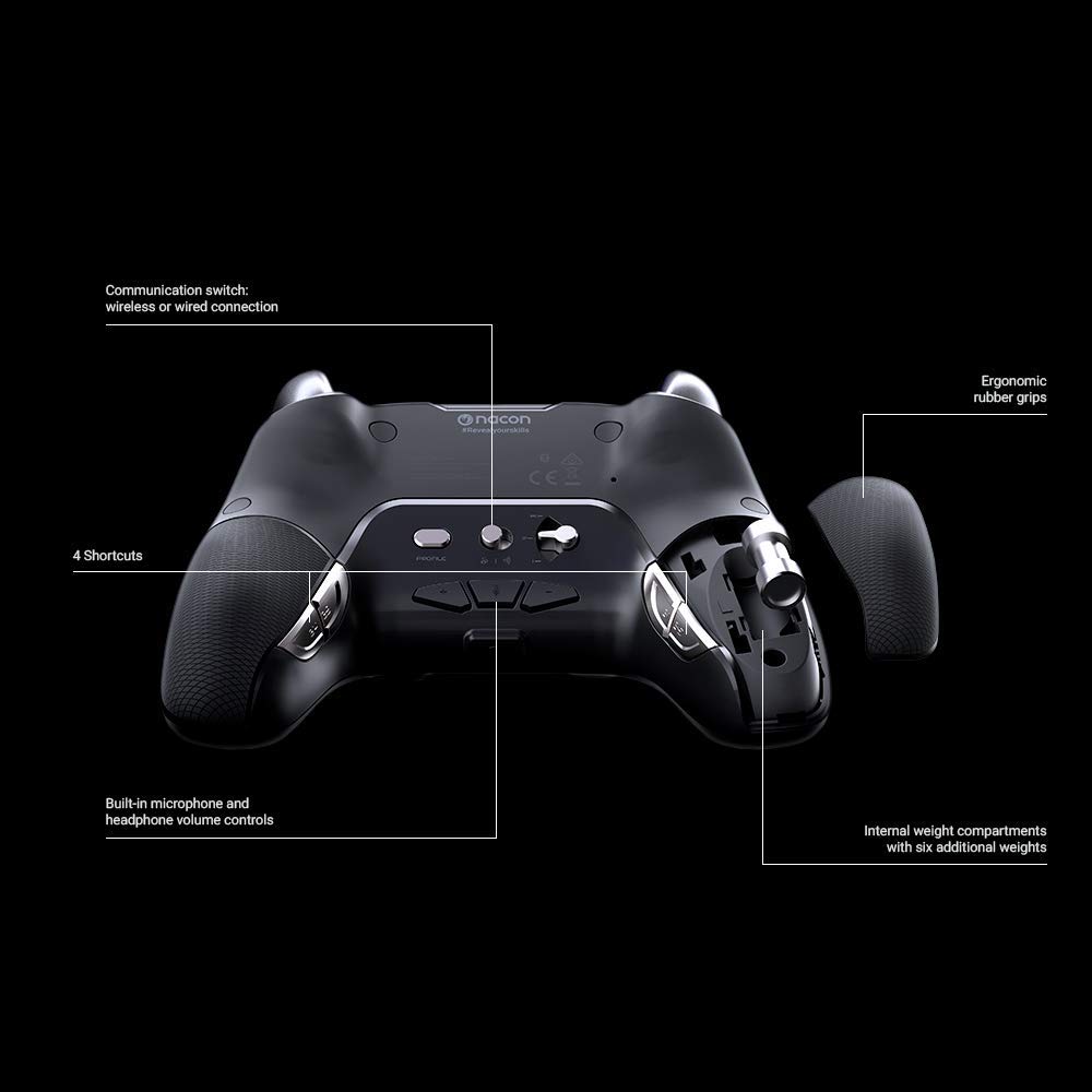 NACON Controller Esports Revolution Unlimited Pro V3 PS4 Playstation 4 / PC - Wireless/Wired - Nacon-311608 (Renewed)
