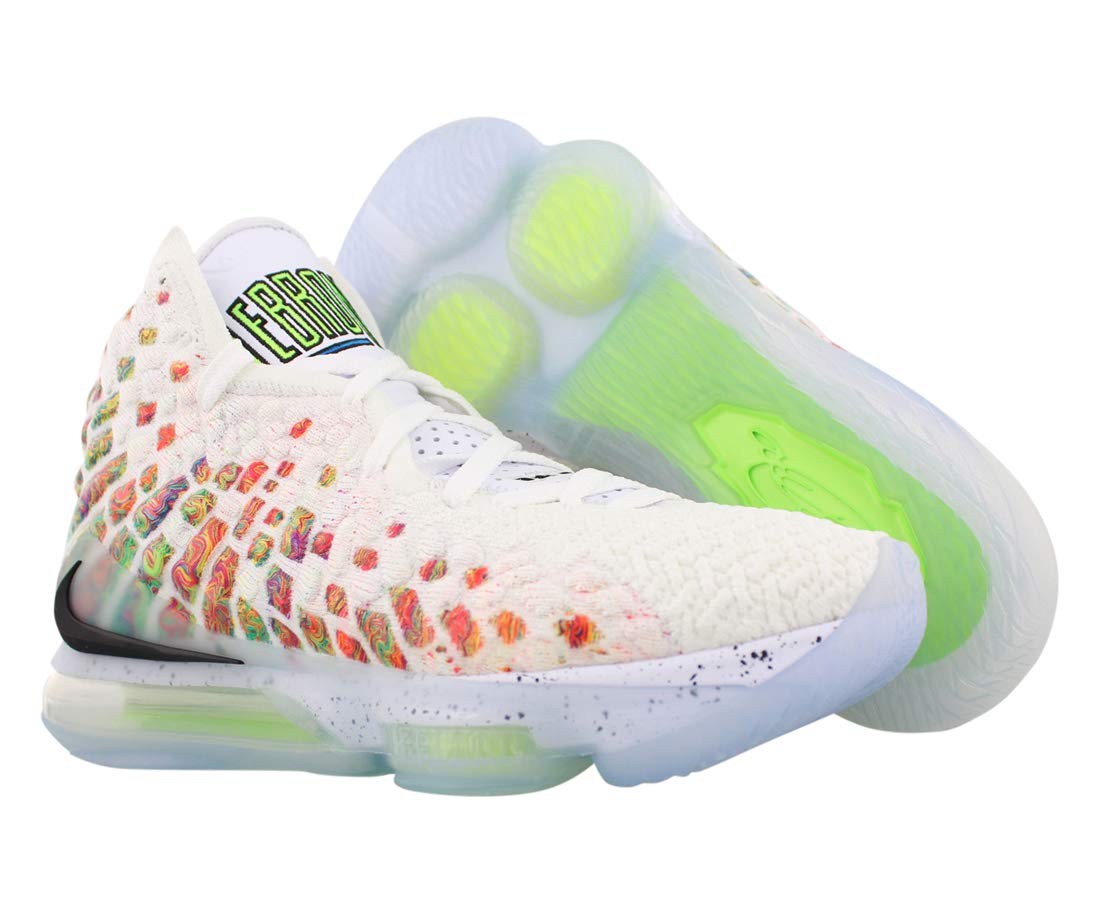 Nike Men's Lebron XVII Command Force Shoes, White/Black Multi-Color, 10