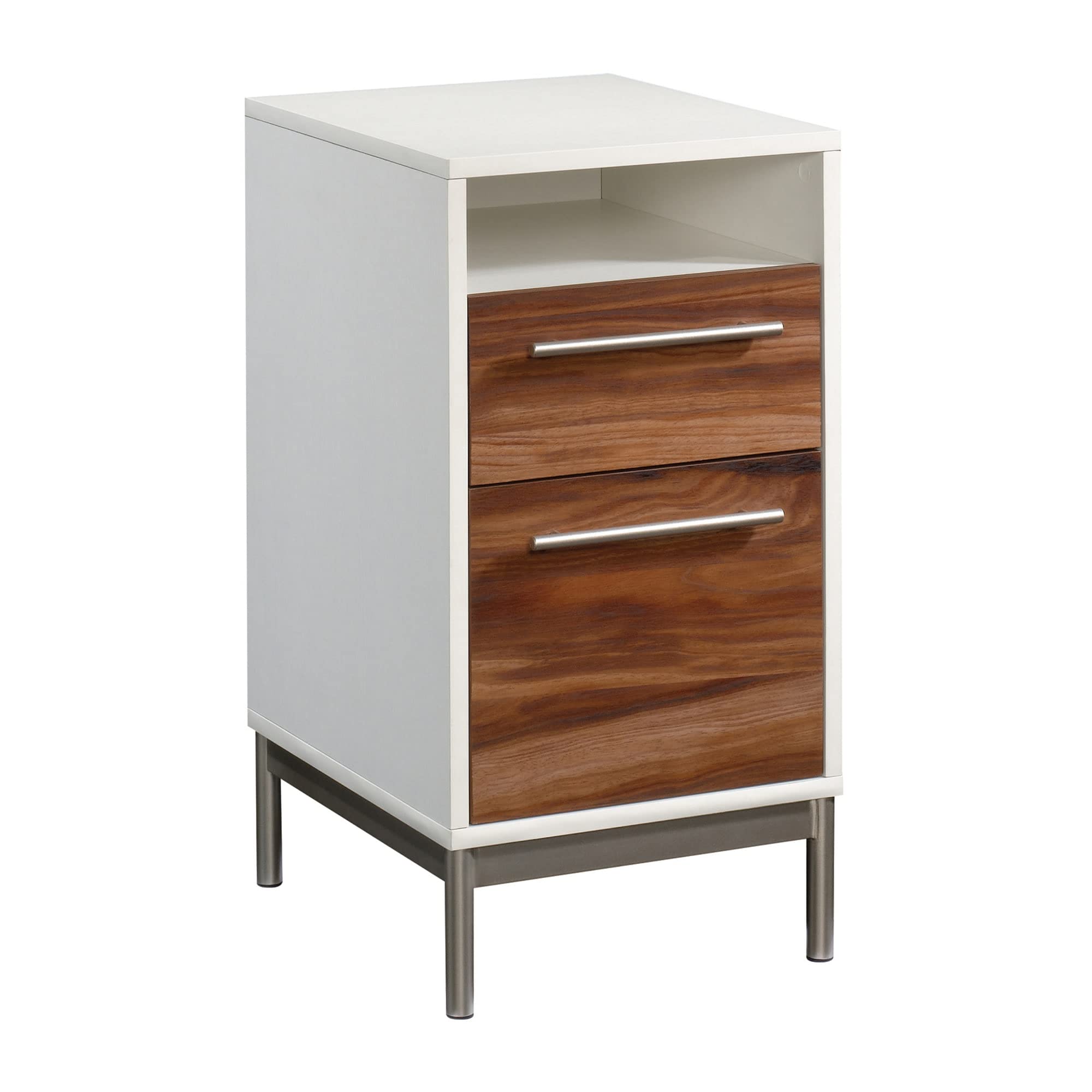 Sauder Vista Key 19"D Vertical 2-Drawer File Cabinet, Pearl Oak/Blaze Acacia