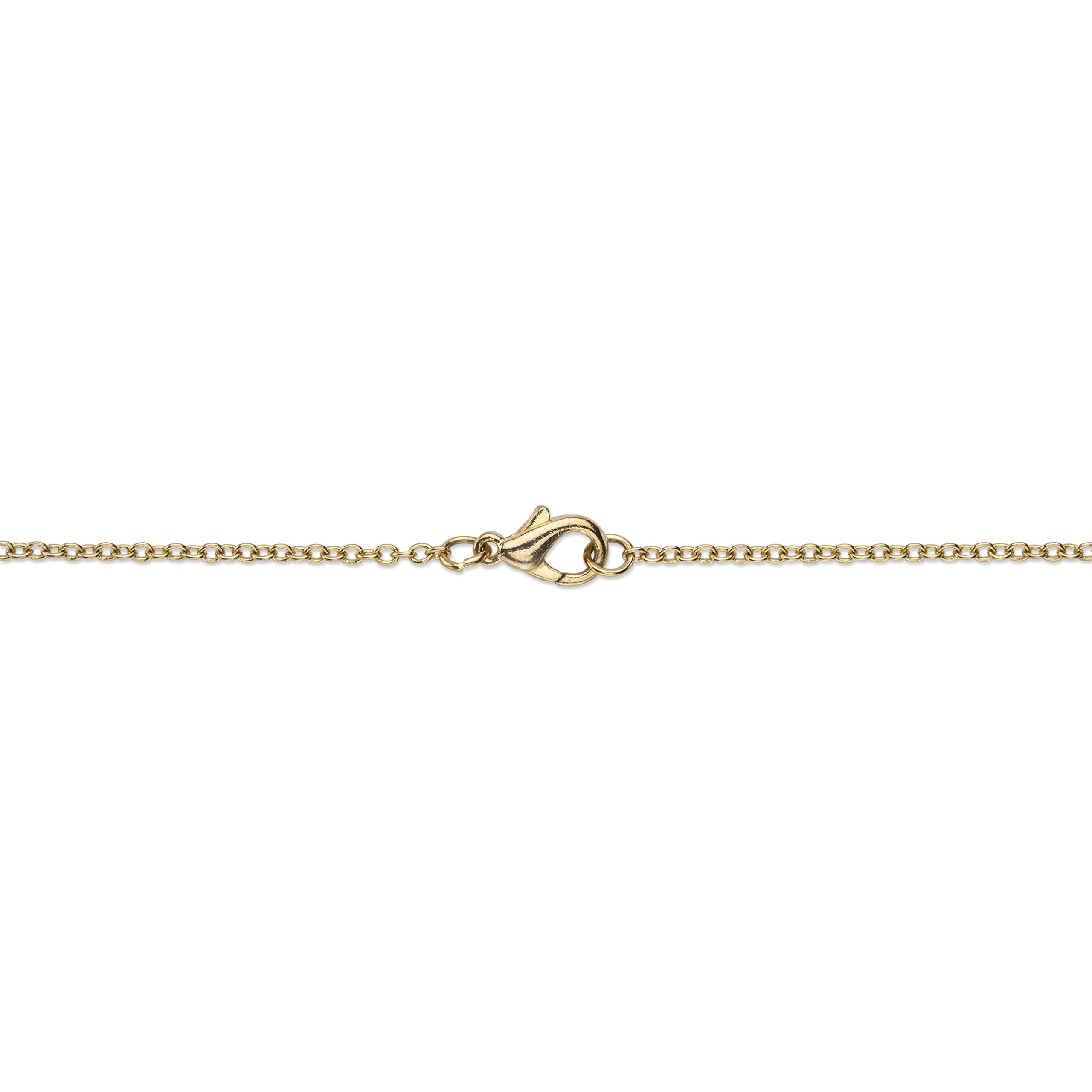 PalmBeach Yellow Gold-Plated Marquise Shaped Natural Black Onyx Pendant (36mm) with 18 inch Chain