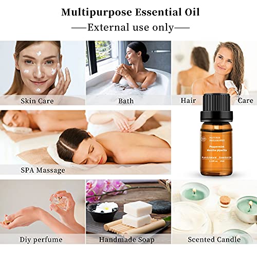 NP Natures Philosophy Peppermint 2 Pack 100% Pure Organic Essential Oils for Aromatherapy, Diffuser, Massage, Soap Making - 10ML