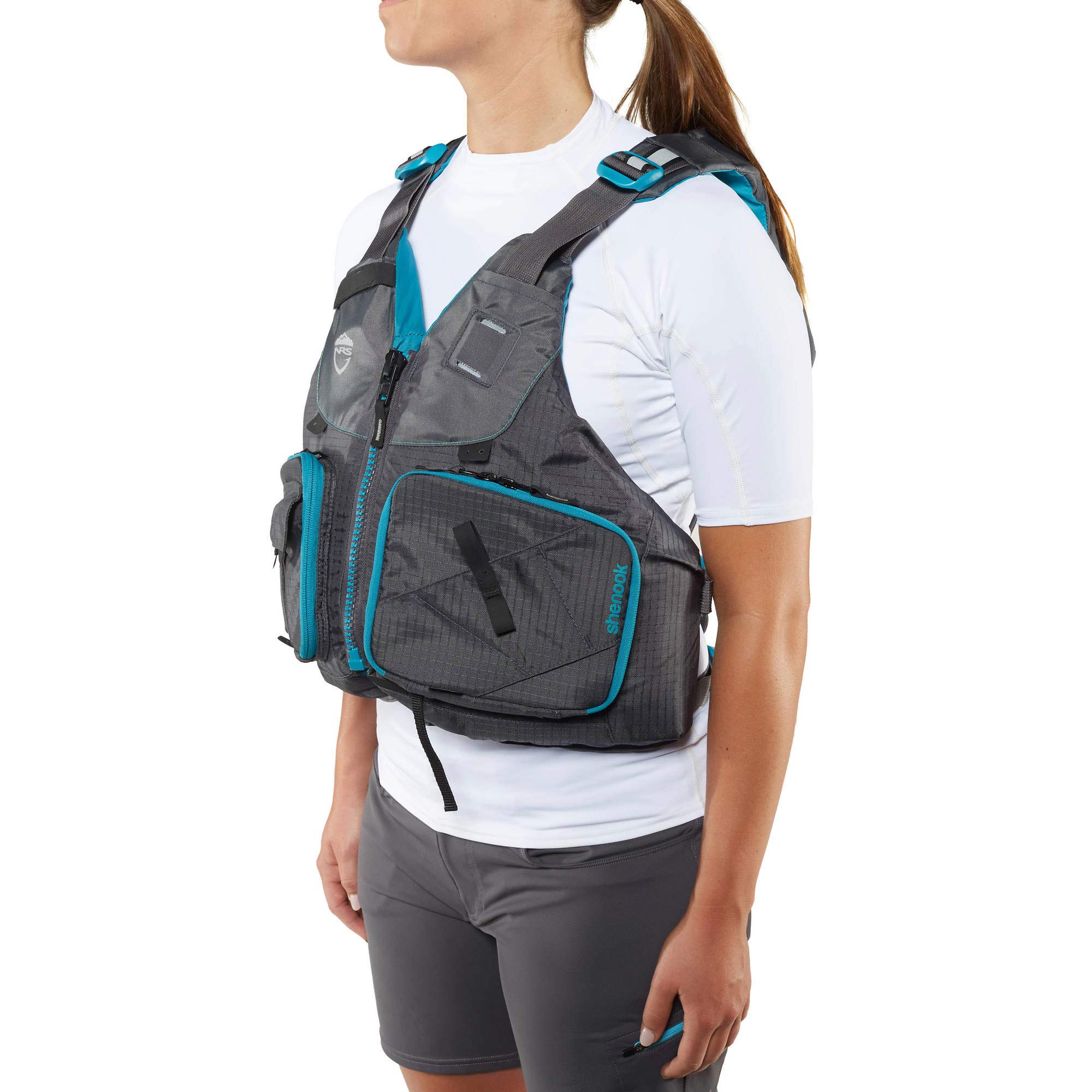 NRS Women's Shenook Fishing Lifejacket (PFD)-Charcoal-L/XL