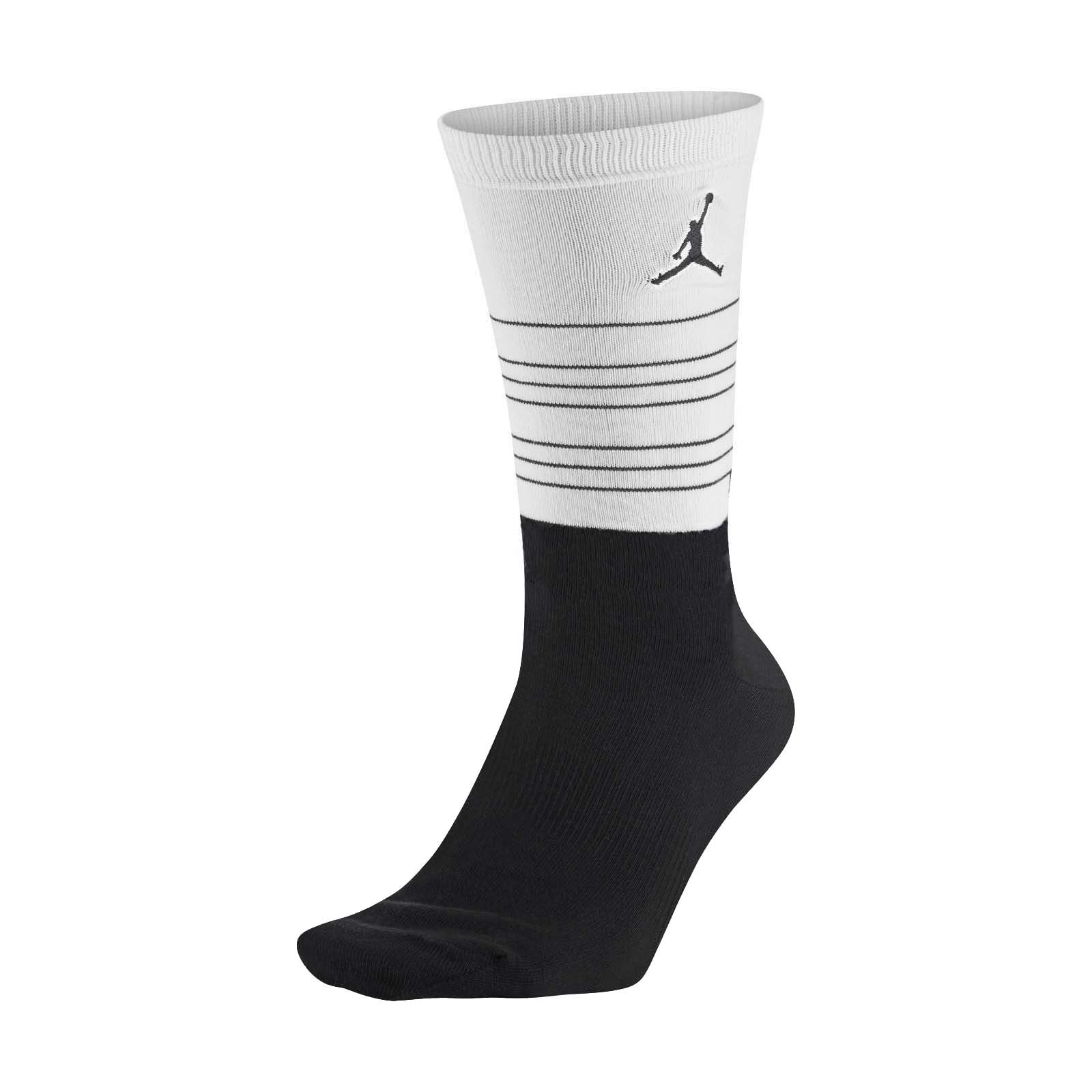 Nike Jordan 23 Jumpman 13 Crew Socks-White/Black-Large