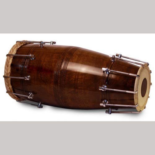 SAI TRADERS Naal Dholak Bolt Tuned Pro Quality Sheesham Wood Clear Sound Classical India,Brown