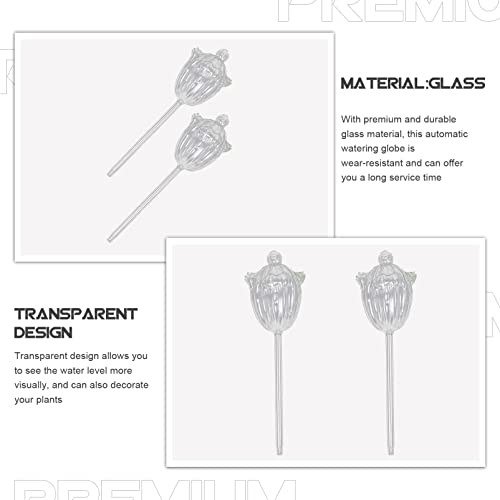 Yardwe House Plants House Plants Indoors Live 2pcs Practical Bonsai Plant Watering Globe Clear Glass Watering Device Cute Shape Waterer Bulb House Plants Plant Watering Globes