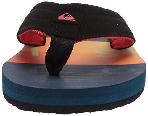 Quiksilver Boy's Carver Print Youth Sandal, Black/Blue/Red, 11(28) M US Big Kid