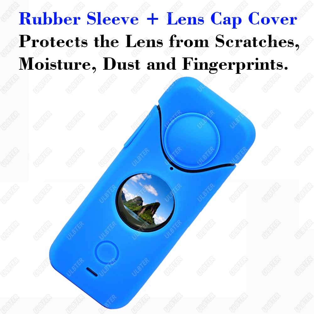 Red Rubber Sleeve Case for Insta360 ONE X2 + Screen Protector,ULBTER Silicone Protective Case for Insta 360 ONE X2 Panoramic Action Camera Accessory