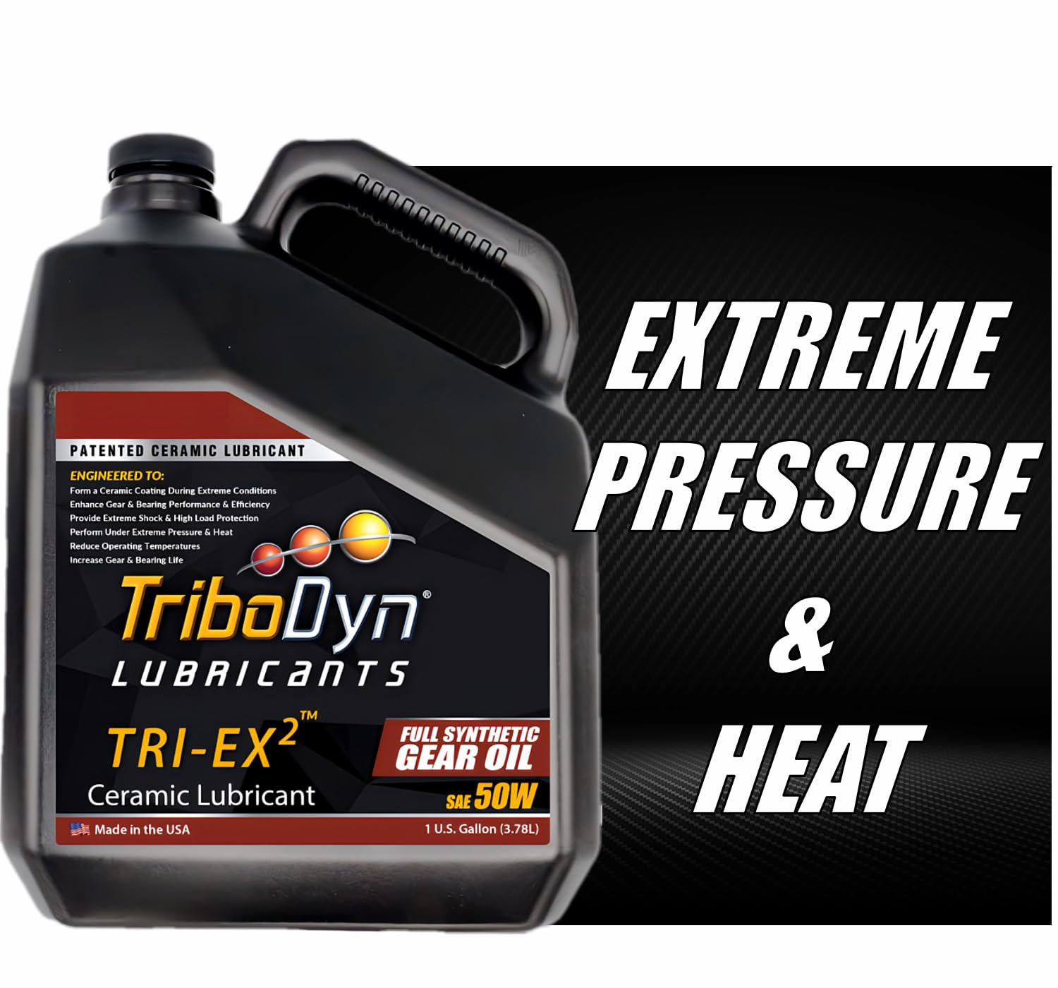 TriboDyn TRI-EX2 Ceramic Full Synthetic SAE 50W Gear Oil - 4 Gallon Case