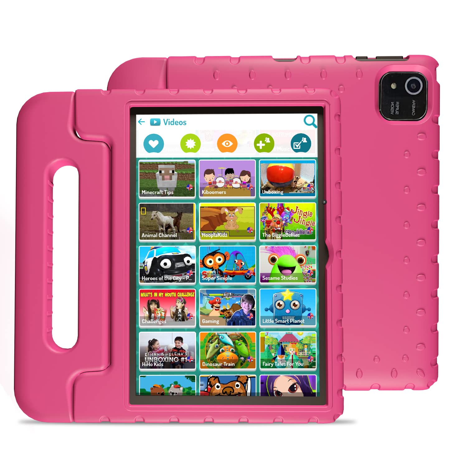NOBKLEN Kids Tablet 10 Inch, Android 13, 4GB+64GB, 8-Core CPU, WiFi 6, 12H Battery Life, Parental Control, 1280 * 800 HD Display, Dual Cameras, Shockproof Case, Pre-Installed Educational Apps