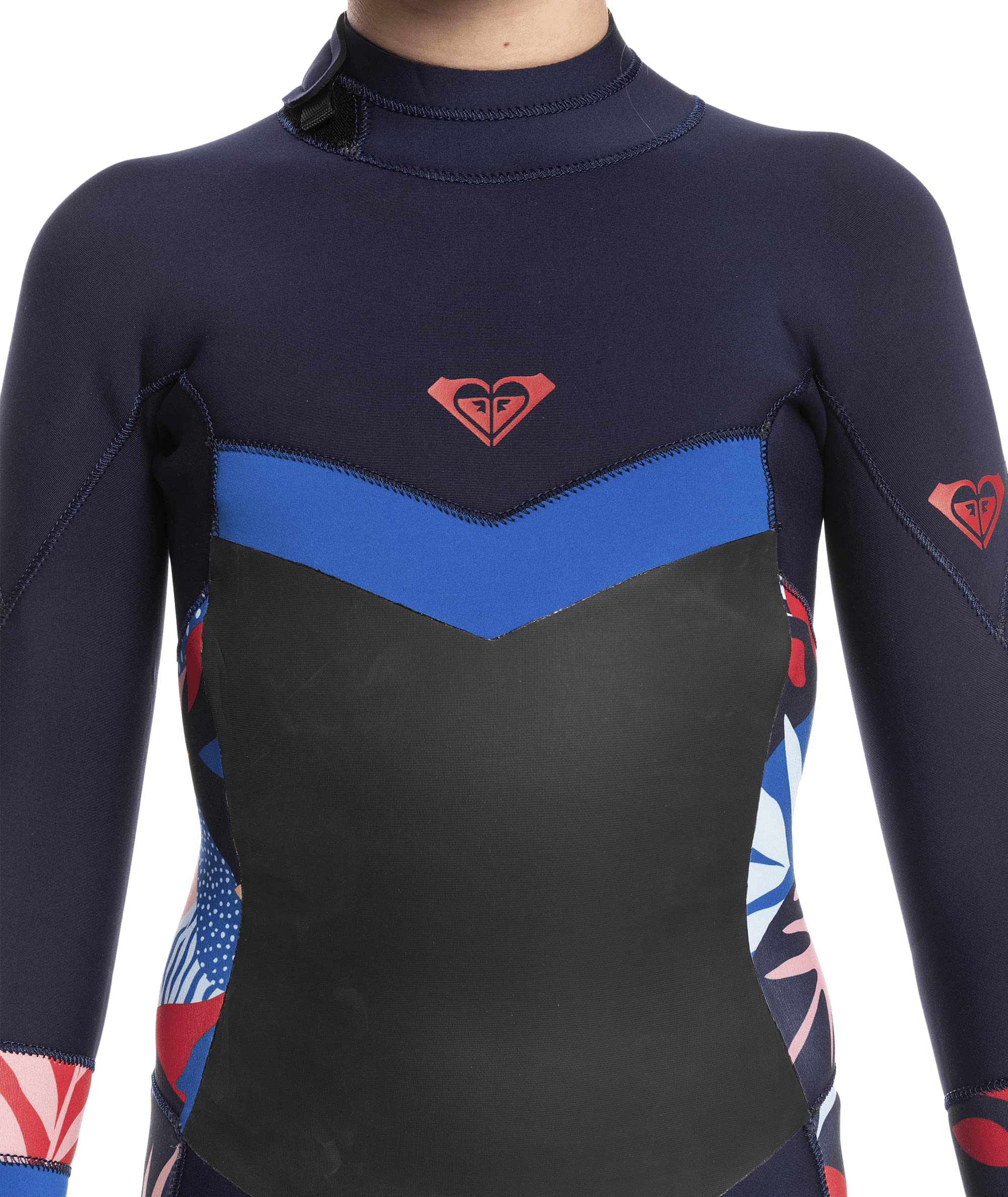 Roxy Girls 3/2 Syncro Girl Back Zip GBS Wetsuit - Black/Pale Coral/Butter | 14G