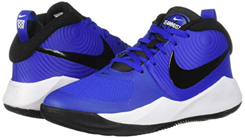 Nike Unisex-Kid's Team Hustle D 9 (GS) Sneaker, Game Royal/Black-White, 5Y Regular US Big Kid