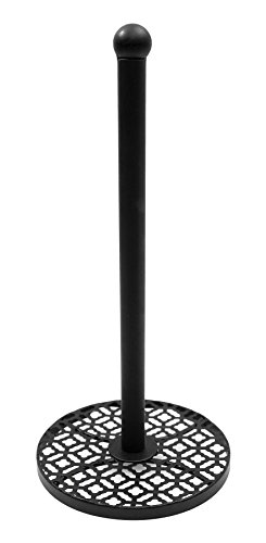 Tablecraft Farmhouse Collection Paper Towel Holder, Black