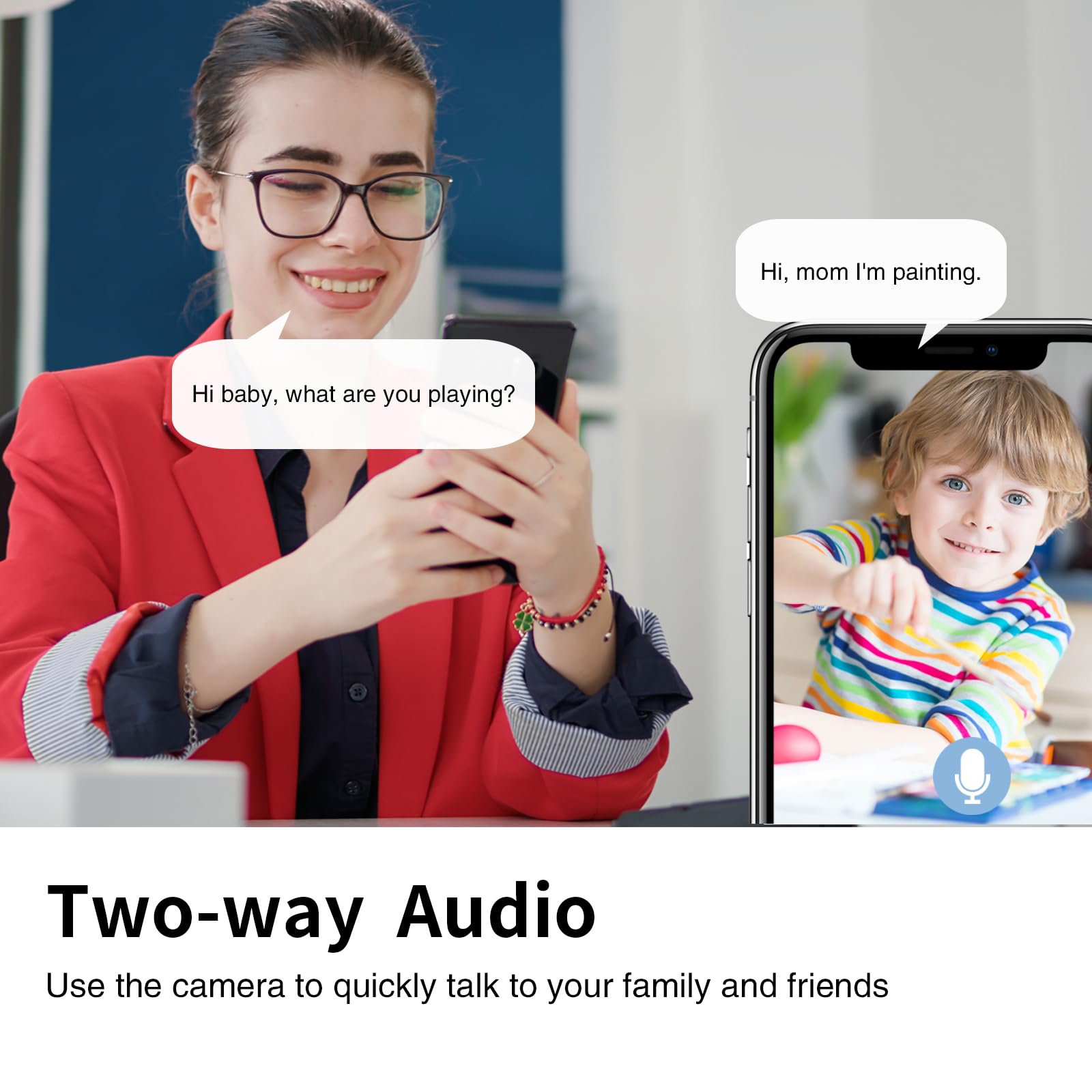 SSYING 2PCS Surveillance Outdoor Security Cameras, 5G/2.4G Wi-Fi Wireless 1080P Dome Home Cam with Phone App, 360°View Pan/Tilt, Color Night Vision, 2-Way Audio, IP66 Waterproof, Motion Detection
