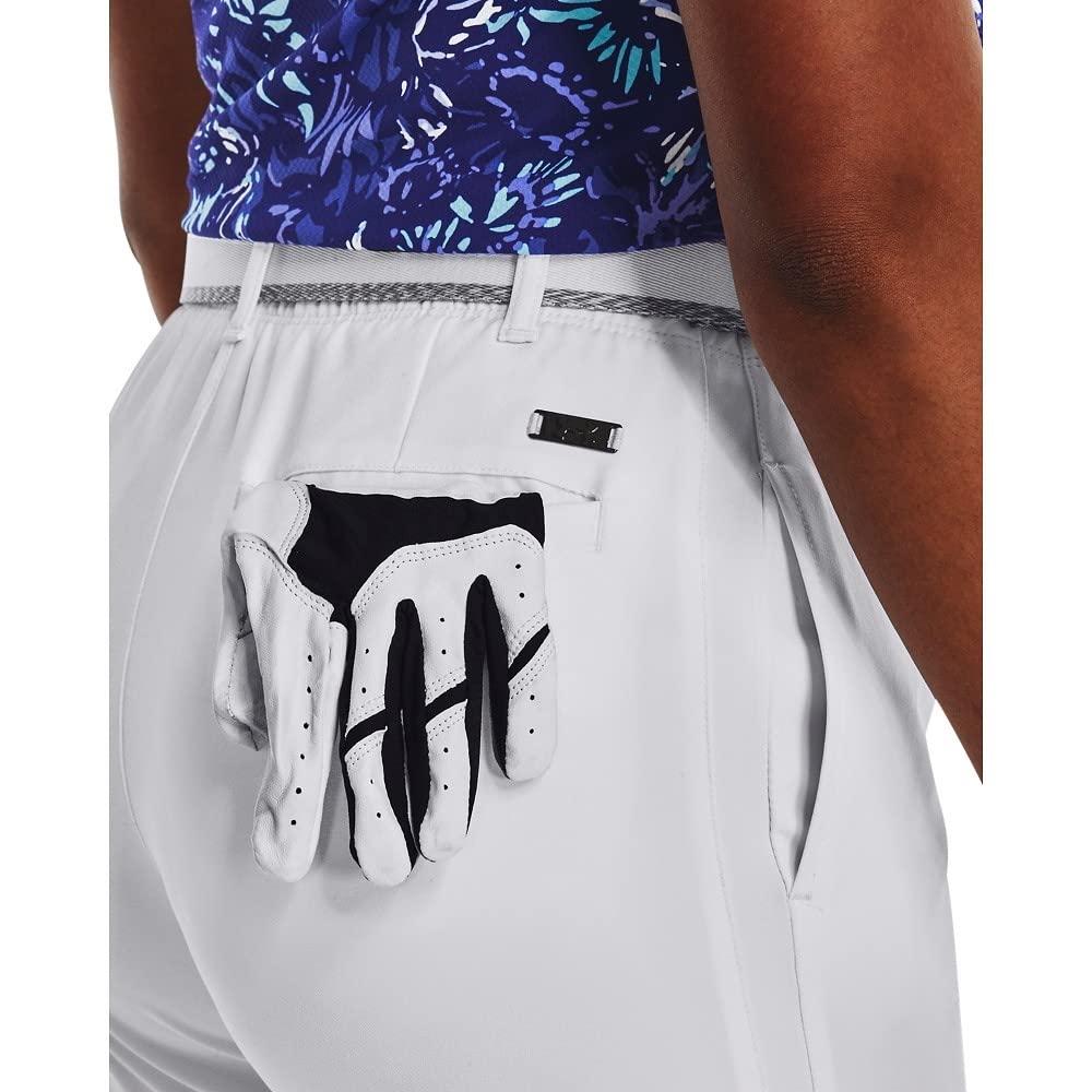 Under Armour Women's Links Shorty, (101) White/White/Metallic Silver, 4