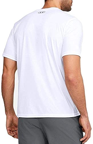 Under Armour Mens V-Neck Tech 2.0 Short Sleeve T-Shirt, White, XX-Large