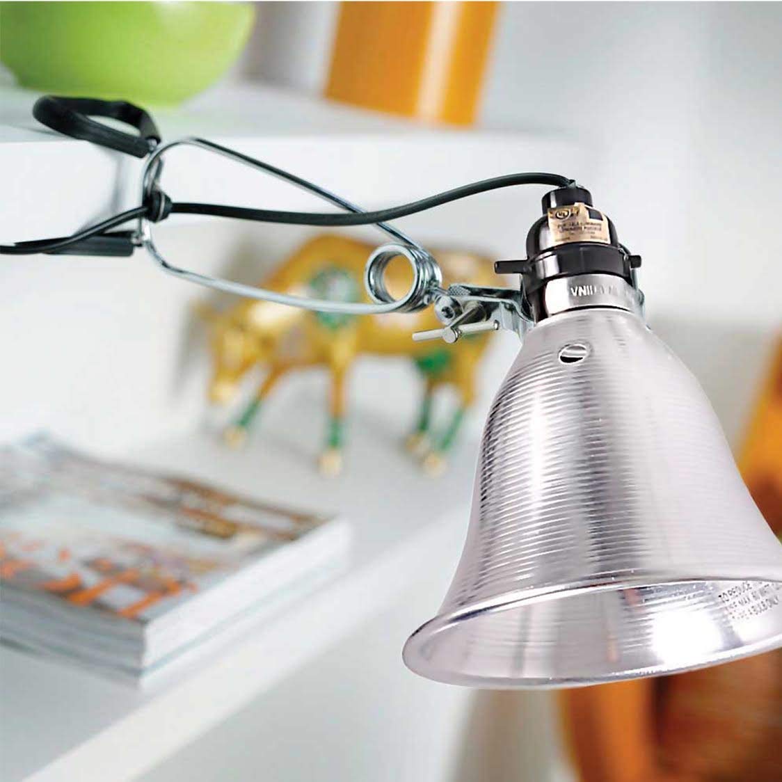 Simple Deluxe HIWKLTCLAMPLIGHTS Clamp Lamp Light with 5.5 Inch Aluminum Reflector up to 60 Watt E26 (no Bulb Included), 6 Feet Cord