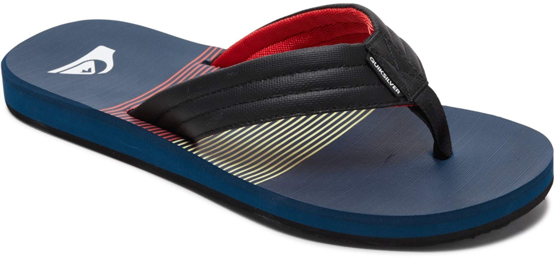 Quiksilver Men's Carver Print Flip-Flop, Blue/Black/Red, 14(47) M US