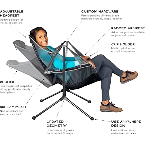 NEMO Equipment Stargaze Reclining Luxury Camping Chair, Sedona/Smoke