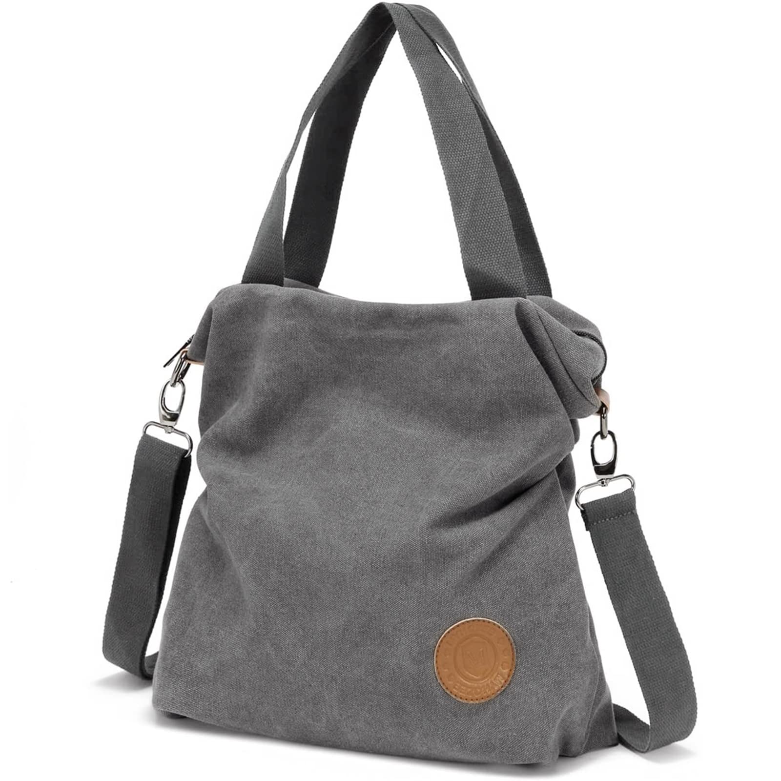 MYHOZEE Women Canvas Shoulder Bag Casual Tote Bag, Cross Body Handbag Satchel Purse