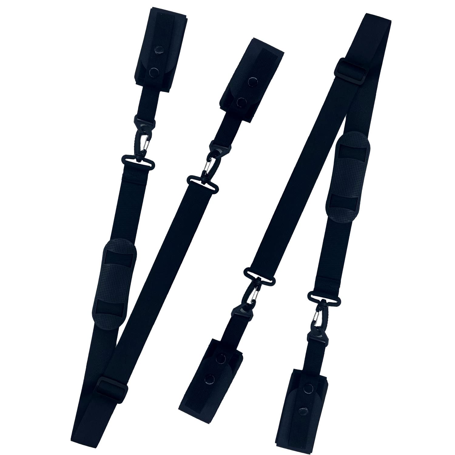 Ski Strap Shoulder Carrier and Ski Pole Carrier Strap – Adjustable Shoulder Sling with Cushioned Holder – Skiing Accessory for Ski Gear Travel Carrying